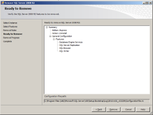 Qualtech Systems » Uninstalling Microsoft SQL Server Express
